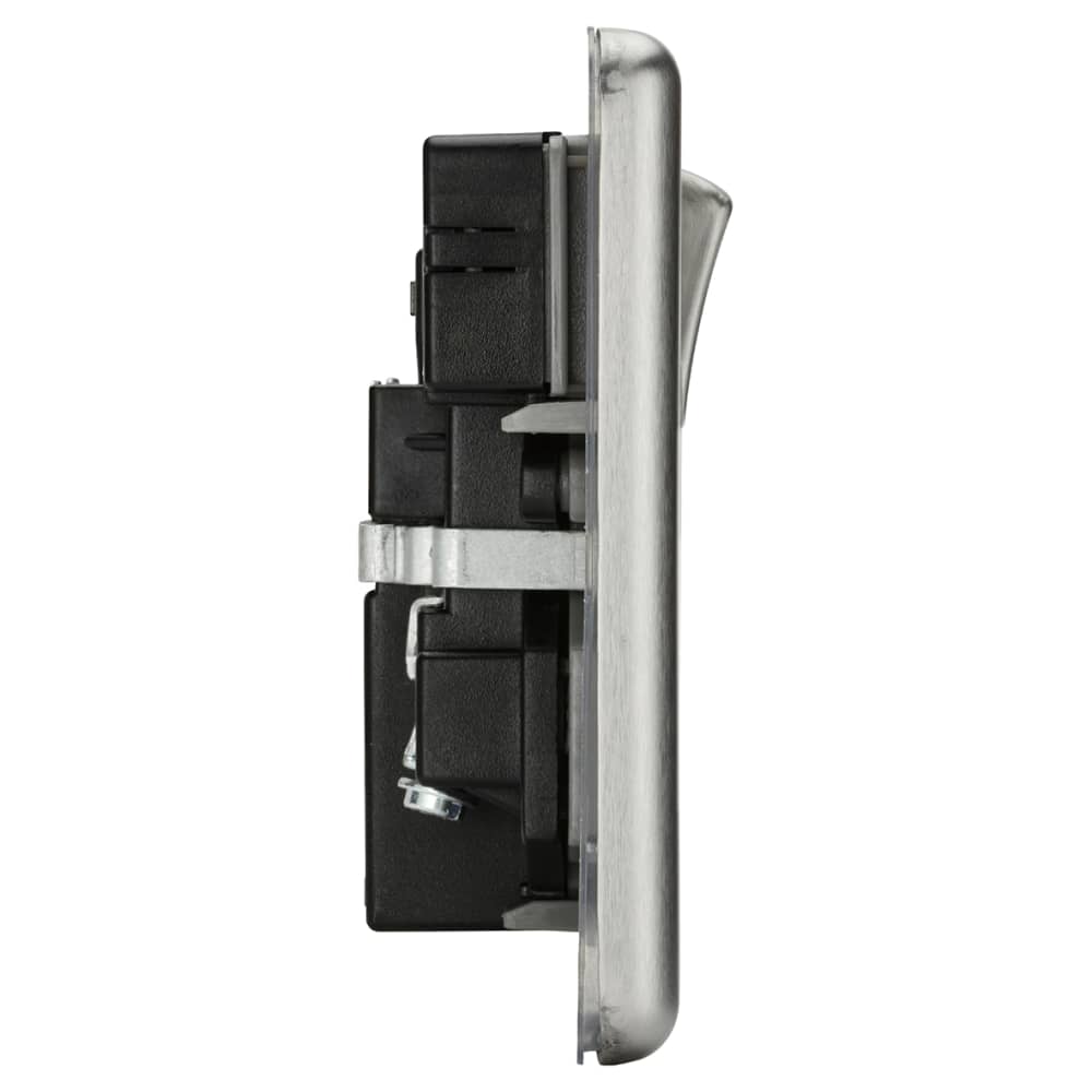 Knightsbridge 13A 2 Gang Round Edge Type A/C USB Socket with 2 x USB ...