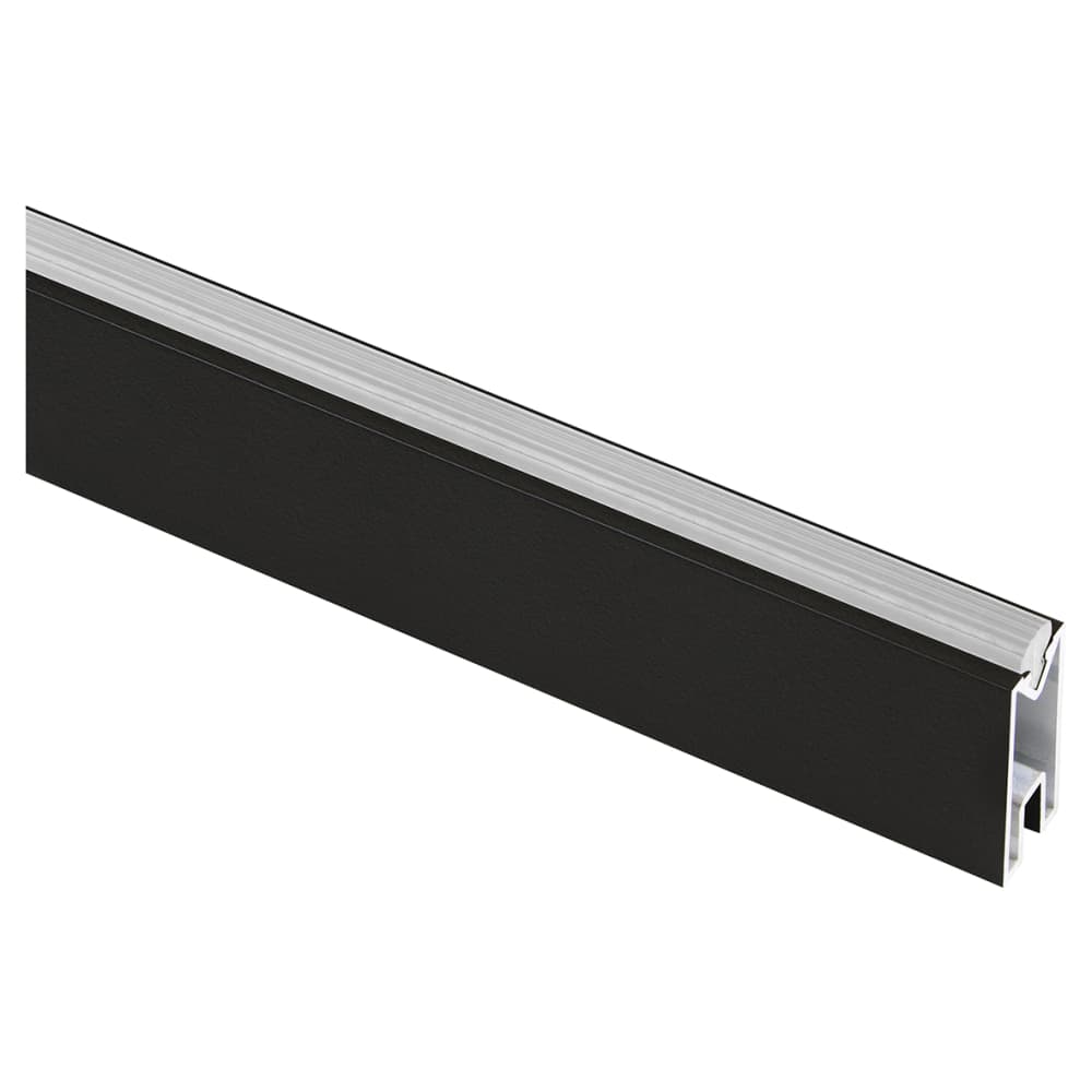 Emuca Zero Hanging Rail - 2350mm Length - Black | IronmongeryDirect ...