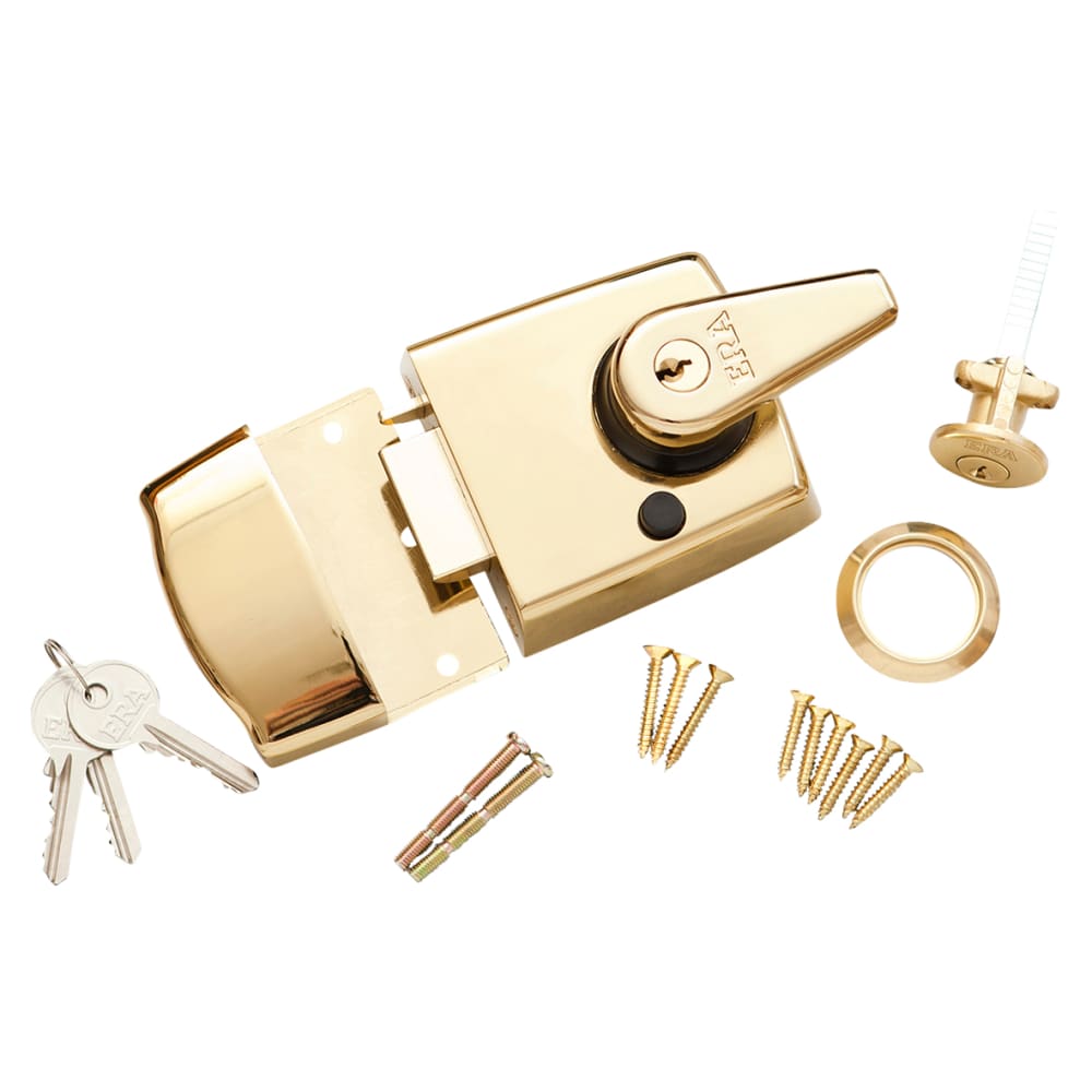 ERA Double Locking Nightlatch 40mm Backset Brass | IronmongeryDirect ...