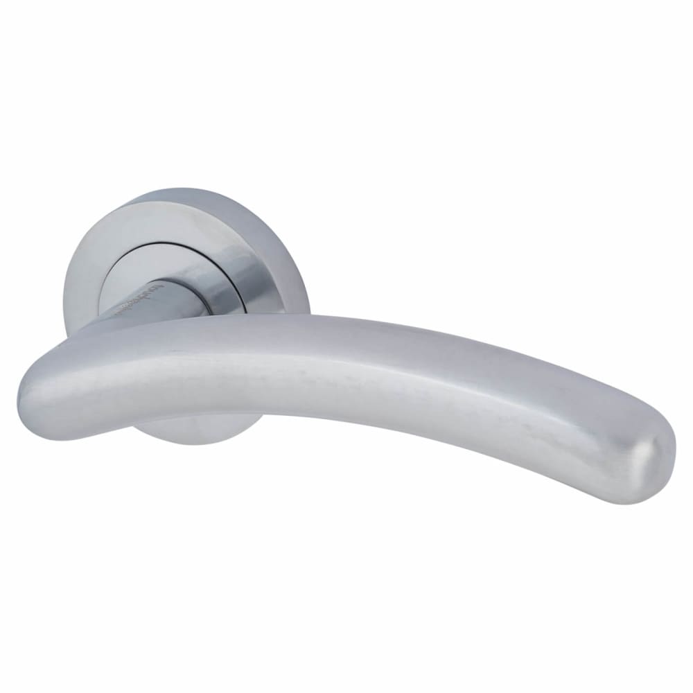 Touchpoint Carina Lever Door Handle - Bathroom Lock Kit - Satin Chrome ...