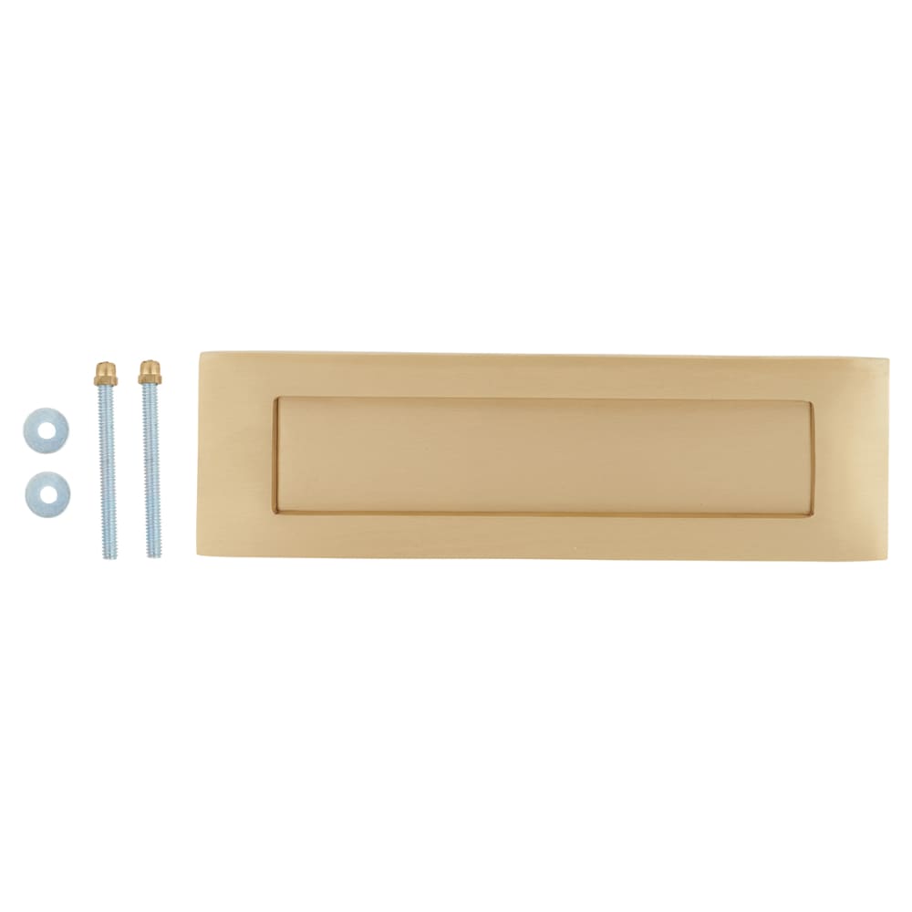 Letter Plate - 254 x 74mm - Satin Brass | IronmongeryDirect | Same Day ...