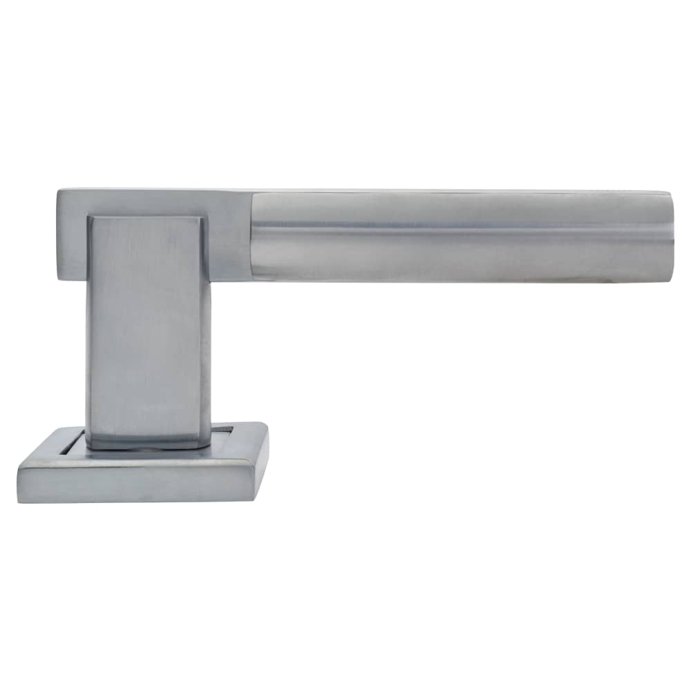 Altro Alpha Lever Door Handle on Rose - Satin Chrome ...