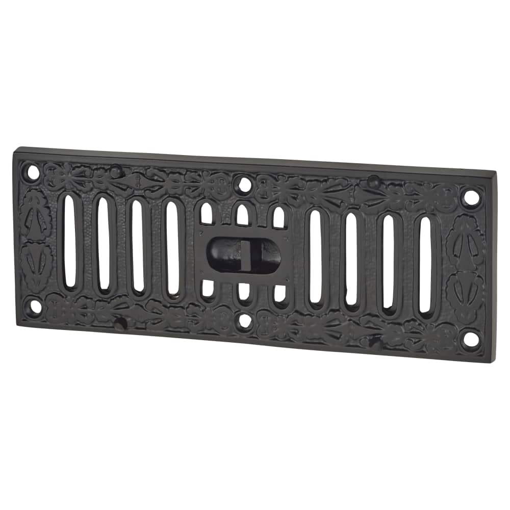 Olde Forge Patterned Hit & Miss Vent - 225 x 82mm - Antique Black ...