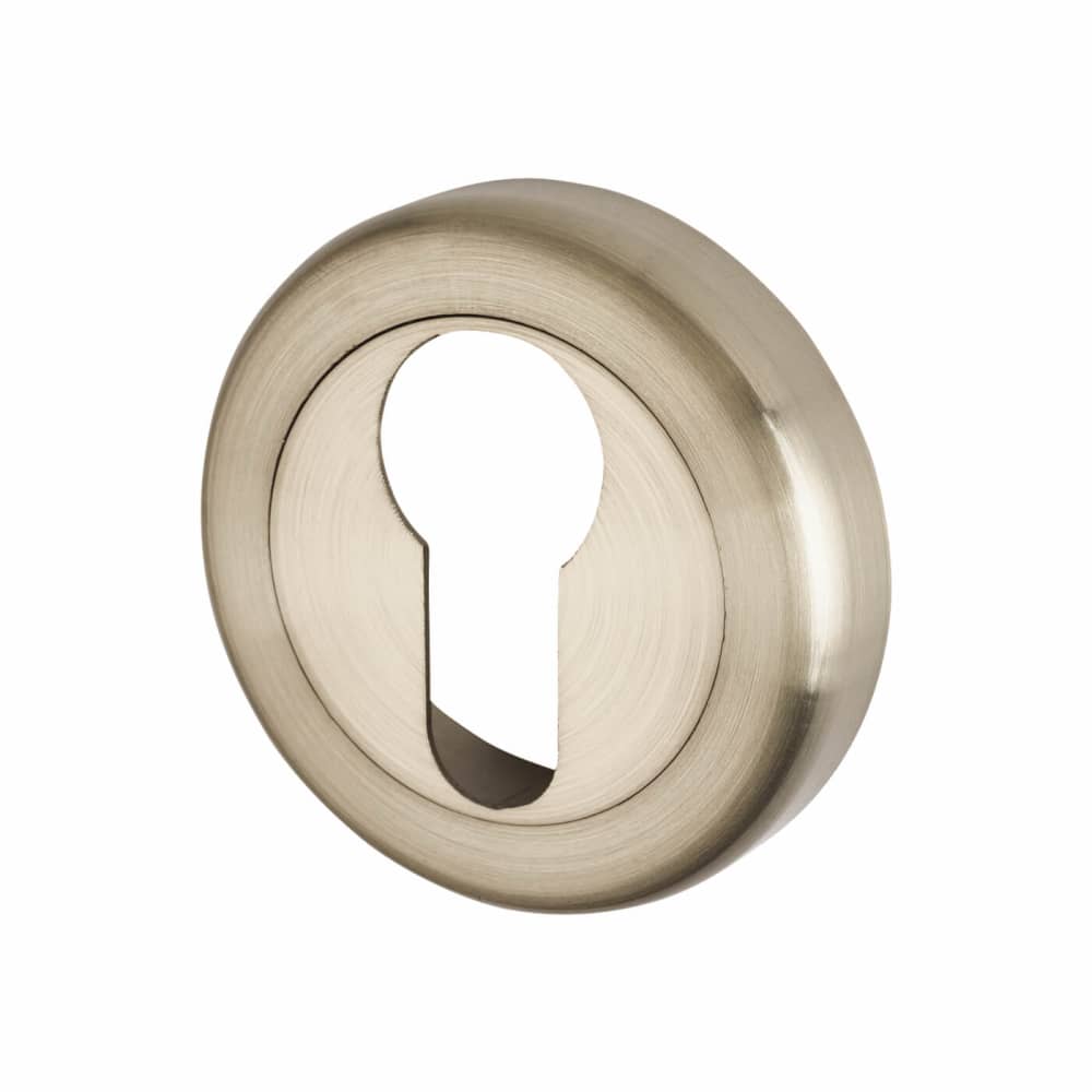 Altro Escutcheon - Euro - Satin Nickel | IronmongeryDirect | Same Day ...