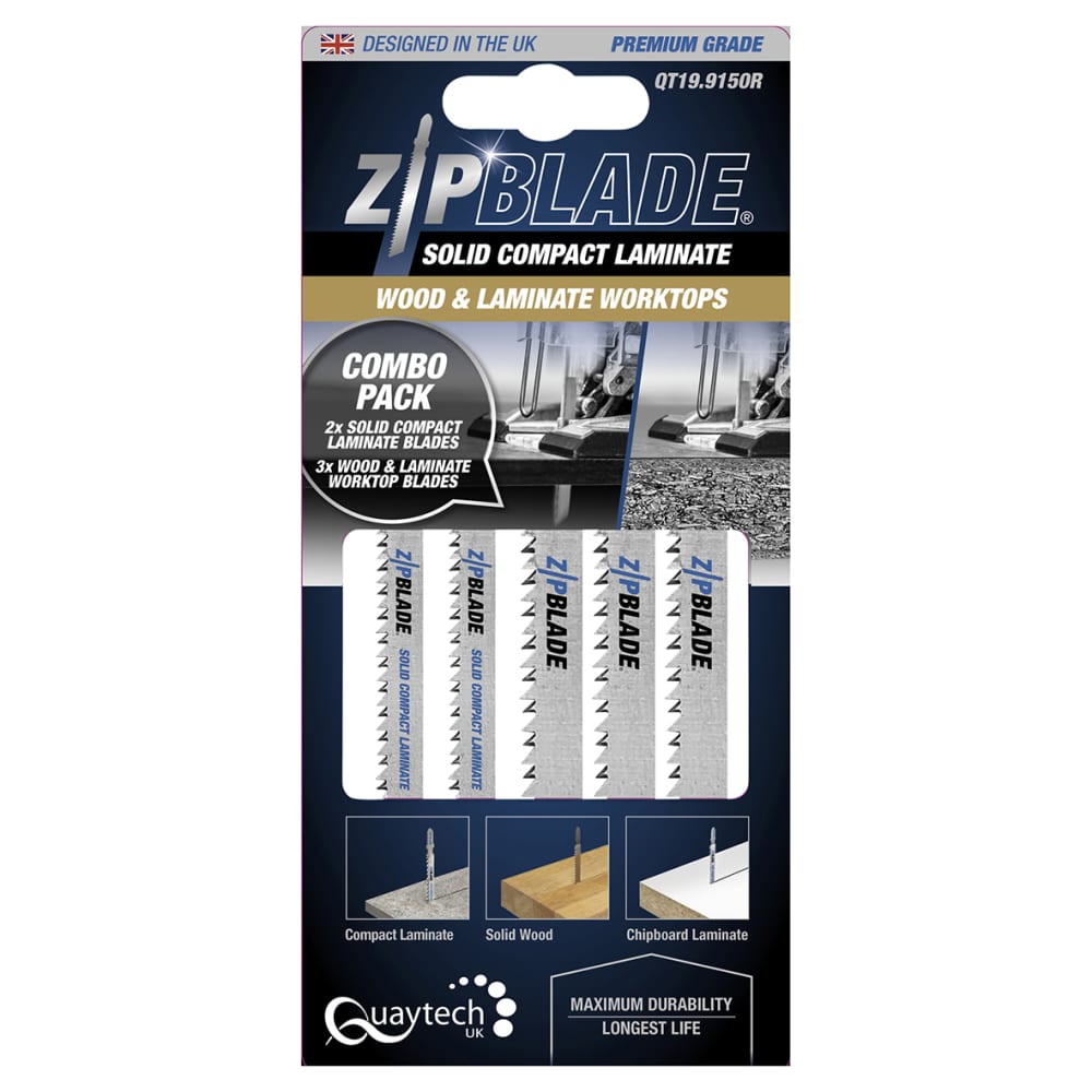Zipblade Combi Jigsaw Blade Pack - Suits upto 12.7mm & 16-50mm Thick ...
