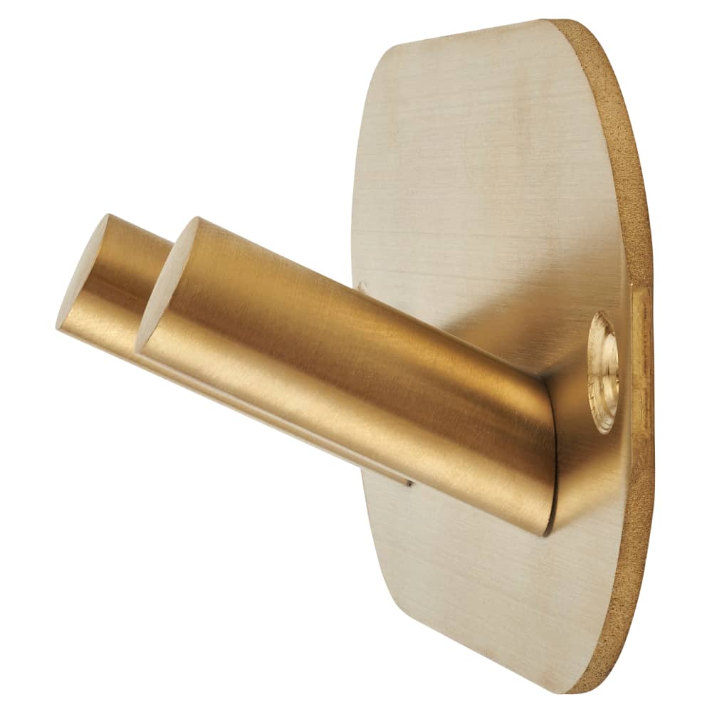 Altro Radius Horizontal Hook Plate - 94 x 46mm - 2 Hooks - PVD Satin ...