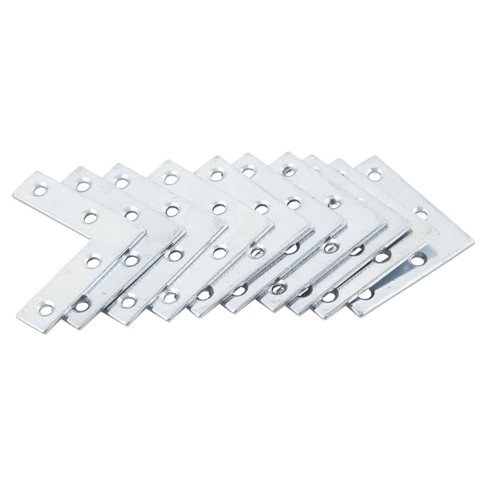 Flat Angle Corner Bracket - 50 x 50 x 15mm - Zinc Plated - Pack of 10 ...