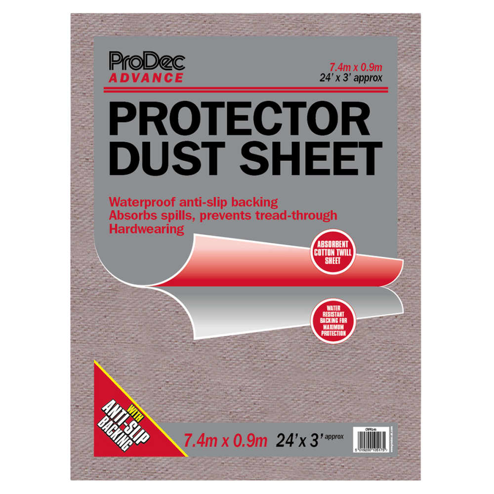 ProDec Protector Cotton Dust Sheet - 24' x 3' | IronmongeryDirect ...