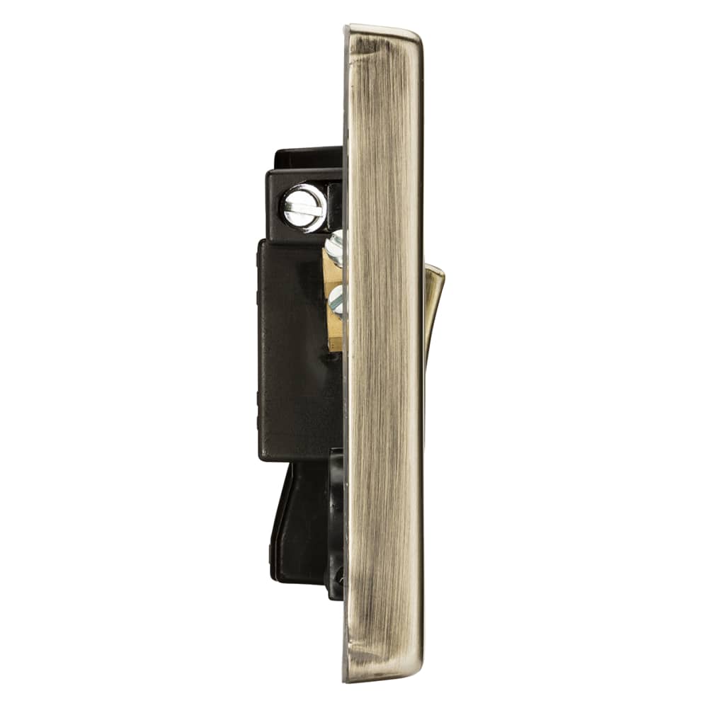 Knightsbridge 13A 1 Gang Switched Fused Spur - Antique Brass ...