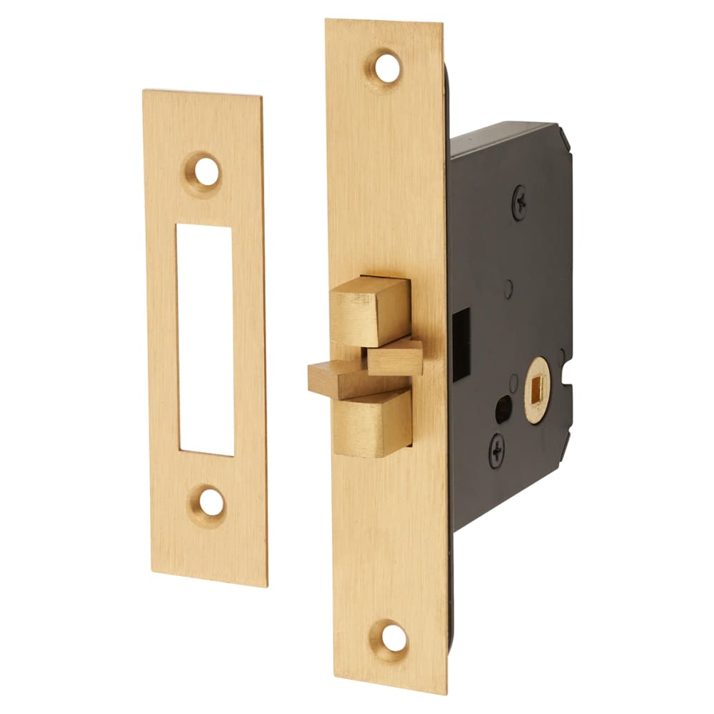 Jedo Sliding Door Bathroom Lock - 76mm Case - 56mm Backset - Satin ...