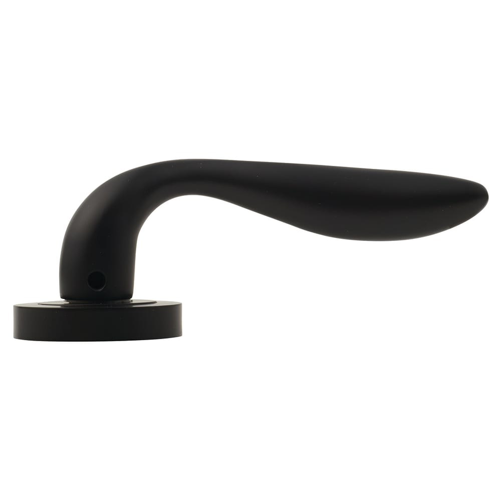 Altro Sussex Lever Door Handle on Rose - Matt Black | IronmongeryDirect ...