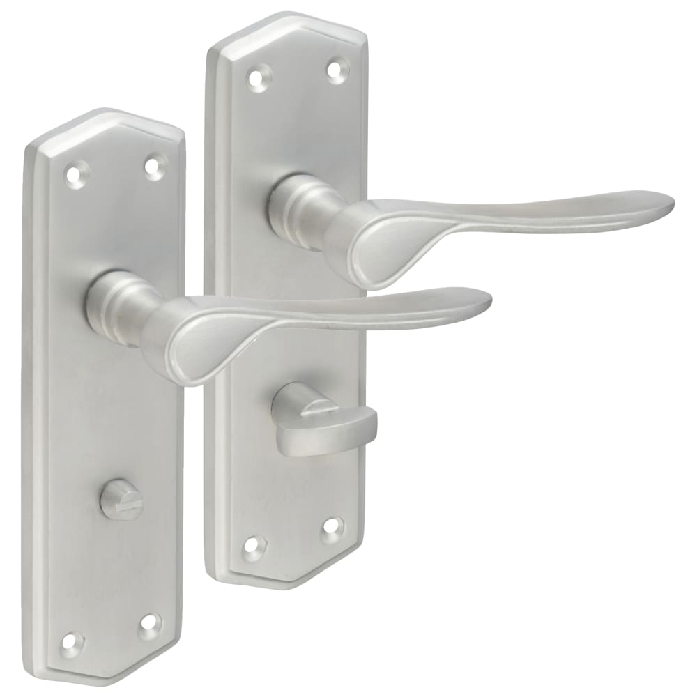 Altro Rome Bathroom Door Handle - 170 x 50mm - Satin Chrome ...