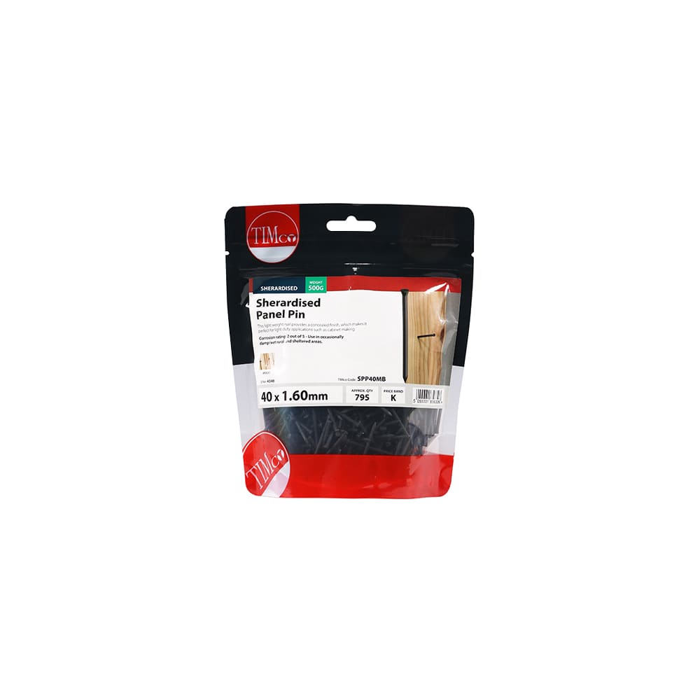 TIMCO Panel Pin - 1.6 x 40mm - Sheradised - 500g Pack ...