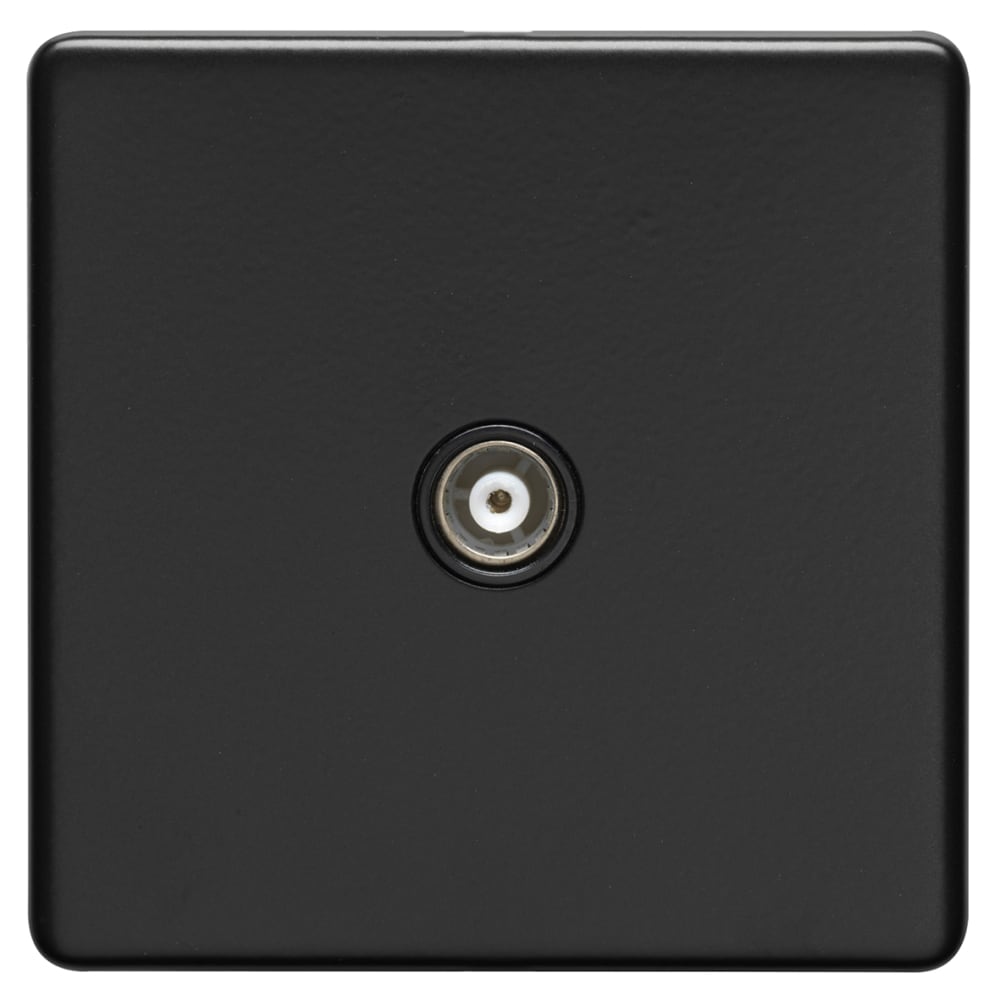 Eurolite Concealed 1 Gang Screwless Flat Plate Isolated TV Coaxial ...