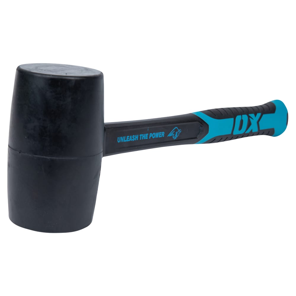 OX Pro Black Rubber Mallet - 24oz | IronmongeryDirect | Same Day Despatch