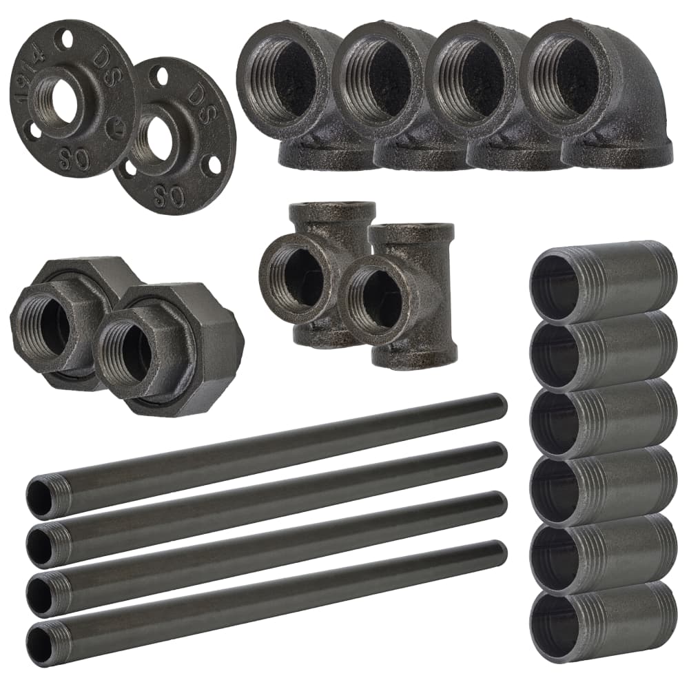 Altro 1/2" Pipe Shoe Rack - Grey | IronmongeryDirect | Same Day Despatch