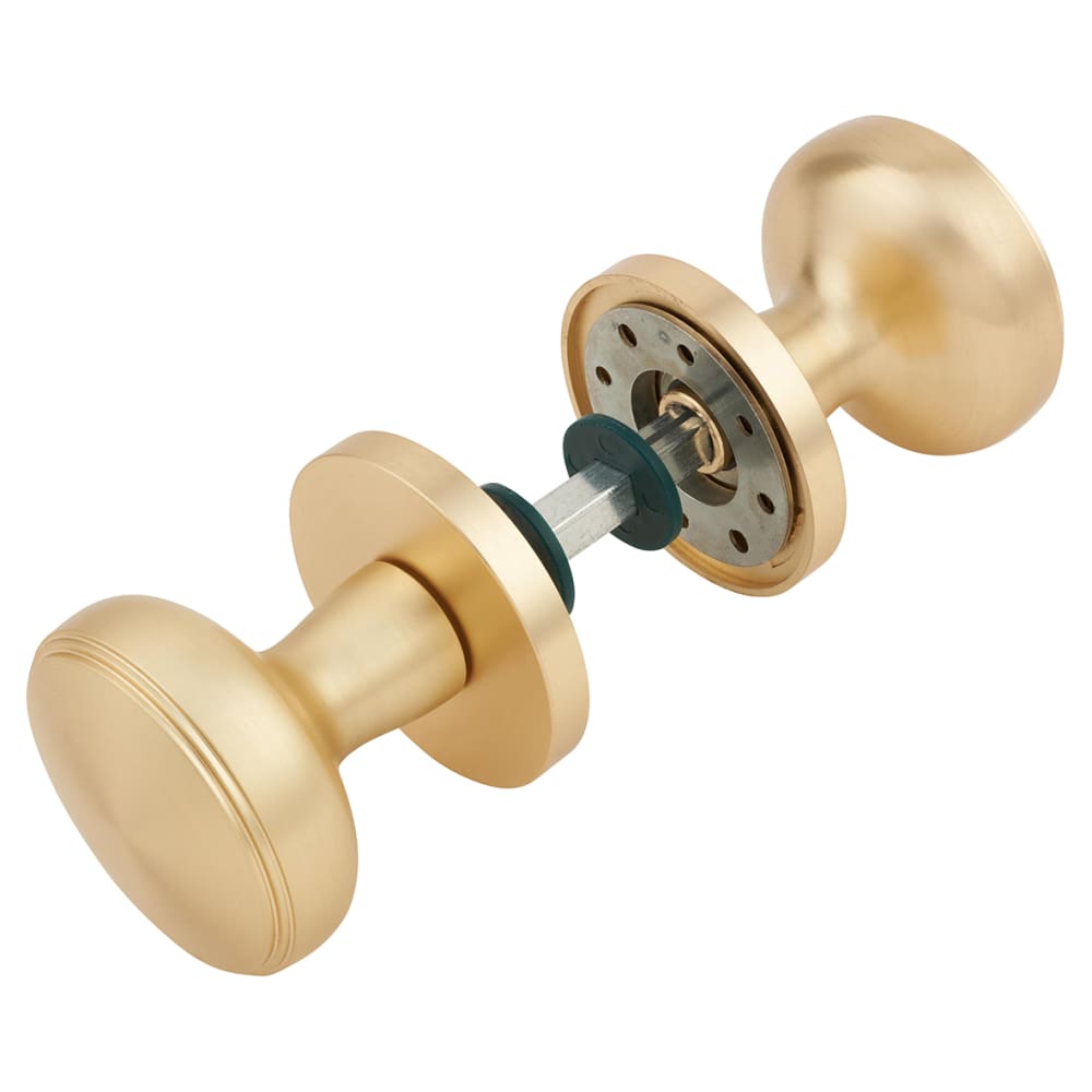 Jedo by Frelan Classic Mortice Door Knob - 60mm Rose Diameter - Satin Brass | IronmongeryDirect ...