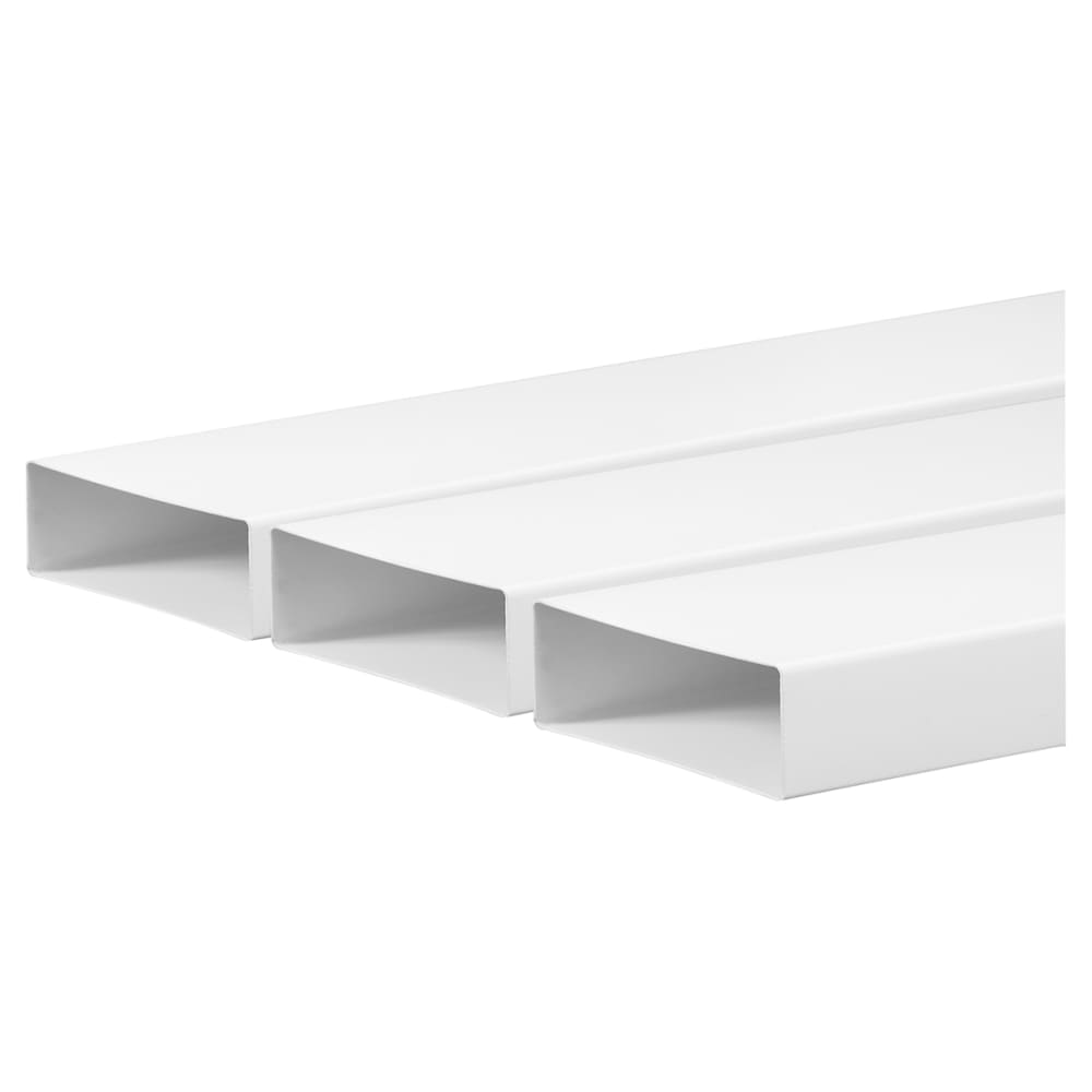 Awenta 204 x 60mm PVC Flat Channel Ducting - 1500mm - White ...