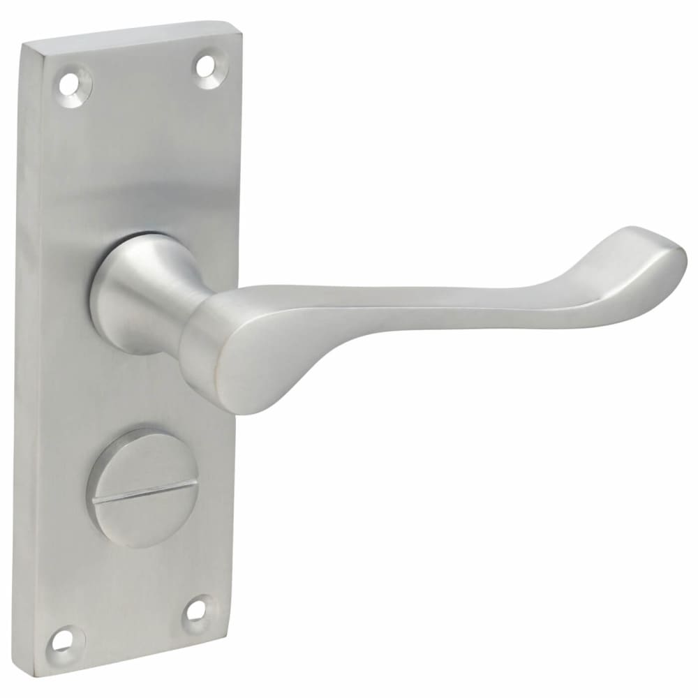 Touchpoint Victorian Scroll Door Handle - Privacy Set - Satin Chrome ...