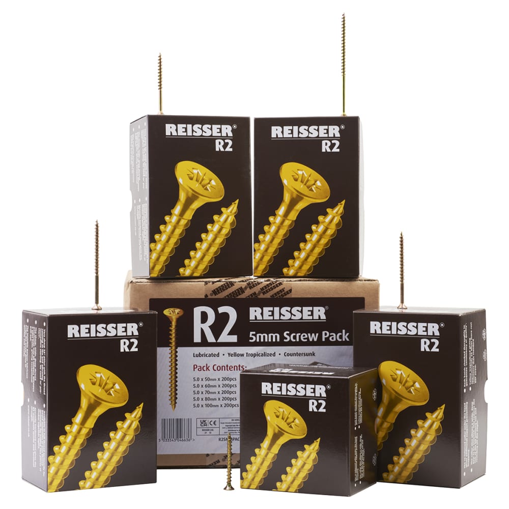 Reisser R2 5mm Woodscrew Trade Pack - Pack of 1000 | IronmongeryDirect ...