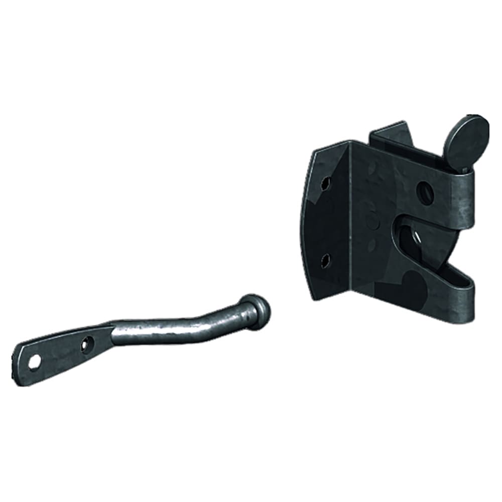GateMate Large Auto Gate Catch - 182 x 62 x 48mm - Epoxy Black ...