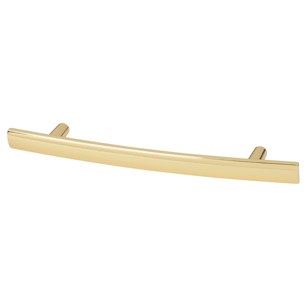 Altro Curved Cabinet Pull Handle - 76mm Centres - Polished Brass ...