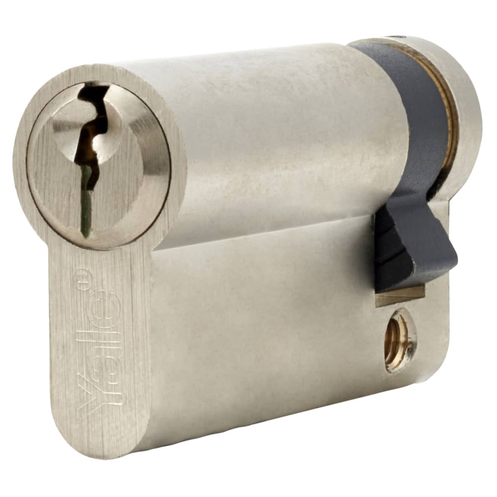 Yale 6 Pin 55mm Euro Single Cylinder - Satin Nickel | IronmongeryDirect ...