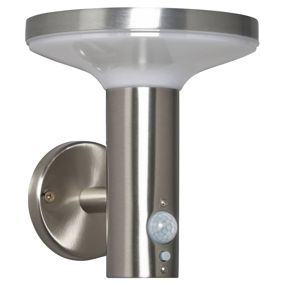 Forum Zink Claire 2W LED Solar Outdoor Down Wall Light with PIR - IP44 ...