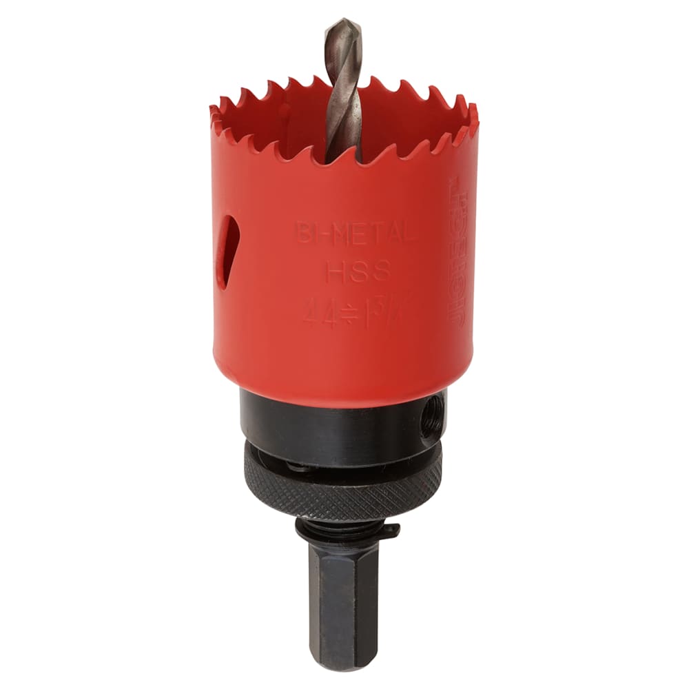 Jigtech 44mm Holesaw & Arbor Set | IronmongeryDirect | Same Day Despatch