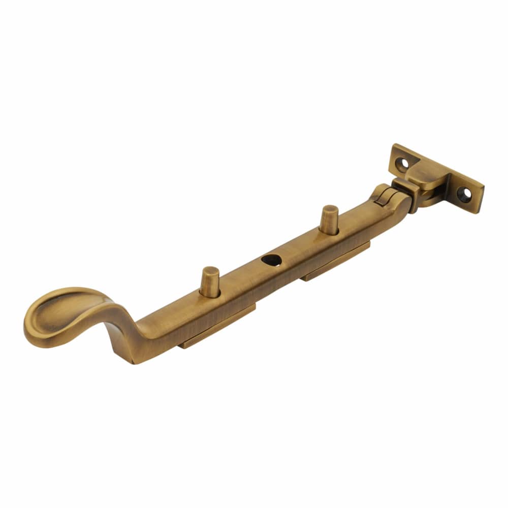 M Marcus Casement Window Stay Spoon End - 200mm/8 inch Antique Brass ...