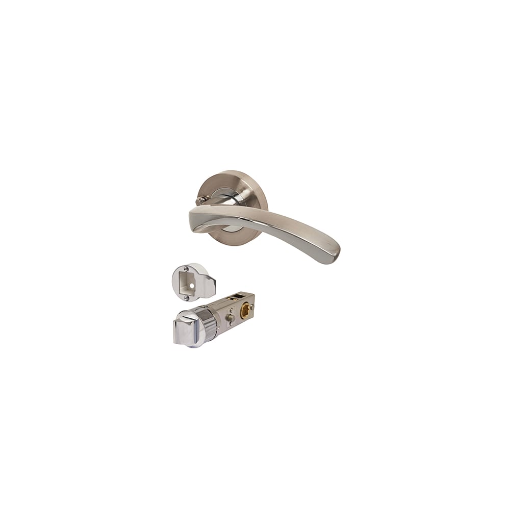 Excel Ventura Lever Door Handle on Rose - Smartlatch Privacy Set ...