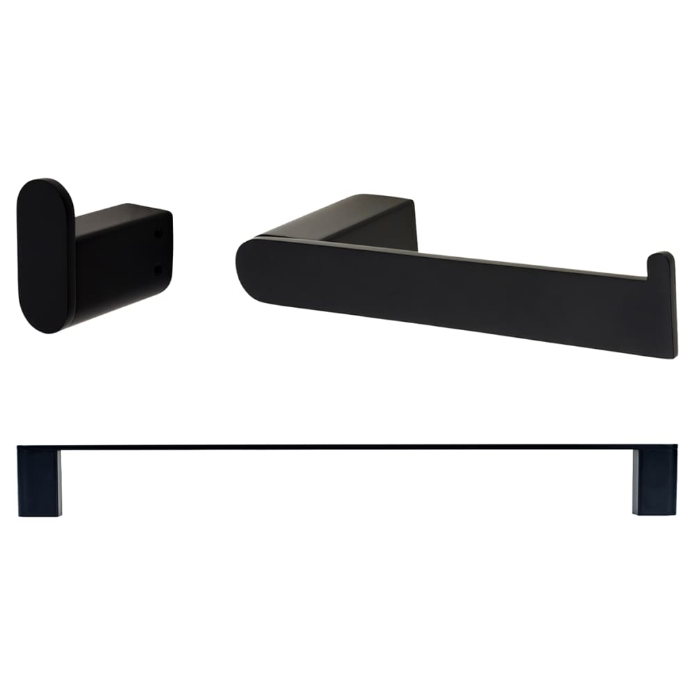 Altro Designer Bathroom Set - Matt Black | IronmongeryDirect | Same Day ...