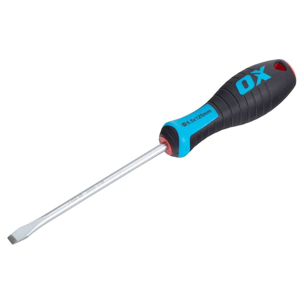 OX Pro Slotted Flared Screwdriver - 125 x 6.5mm | IronmongeryDirect ...