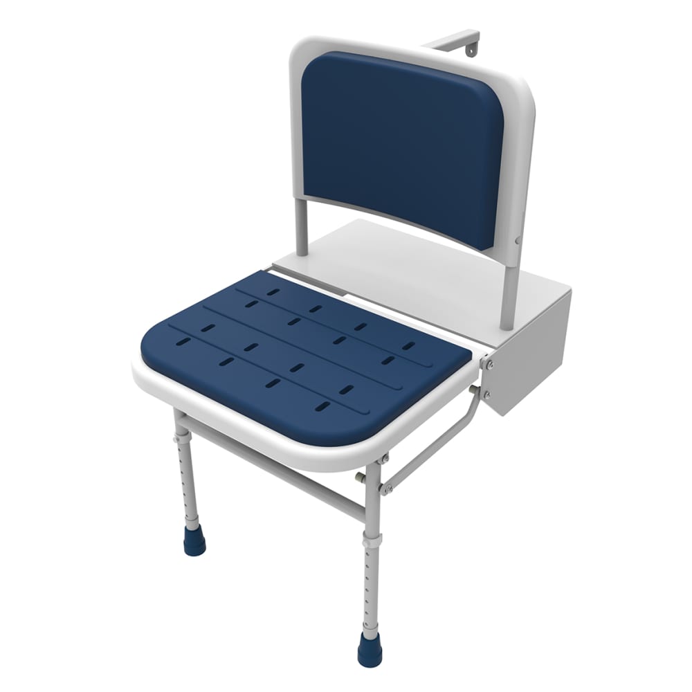 Fitzroy of London Doc M Padded Folding Wall Shower Seat, Legs & Back ...