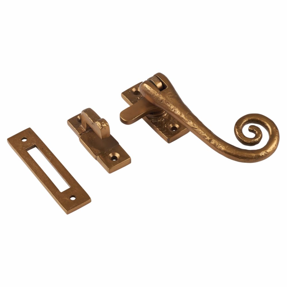 Olde Forge Rustic Curly Tail Casement Hook & Plate Fastener - 90mm ...