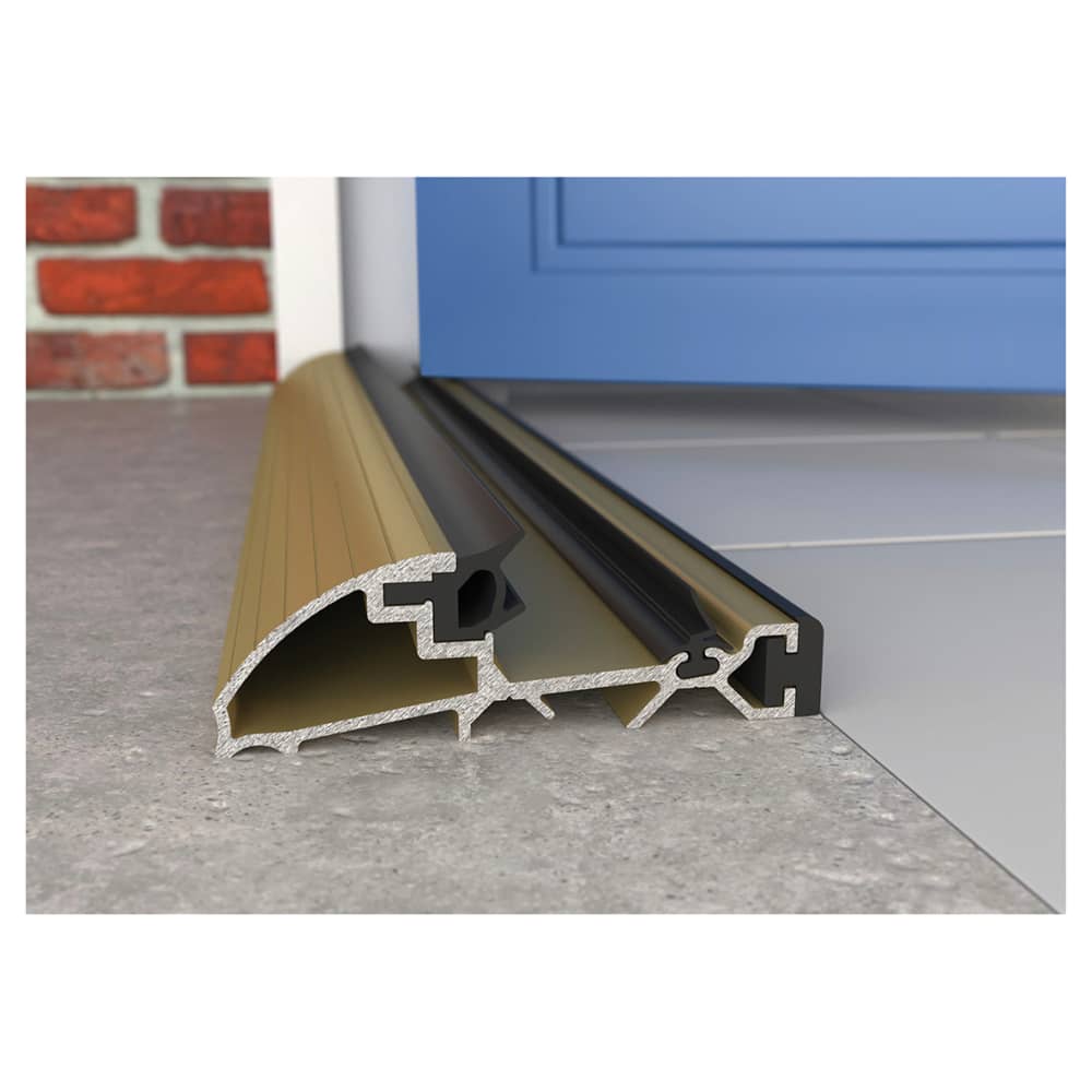 Mobility Threshold with Ramp Inward Opening Doors 1000mm Gold Exitex ...