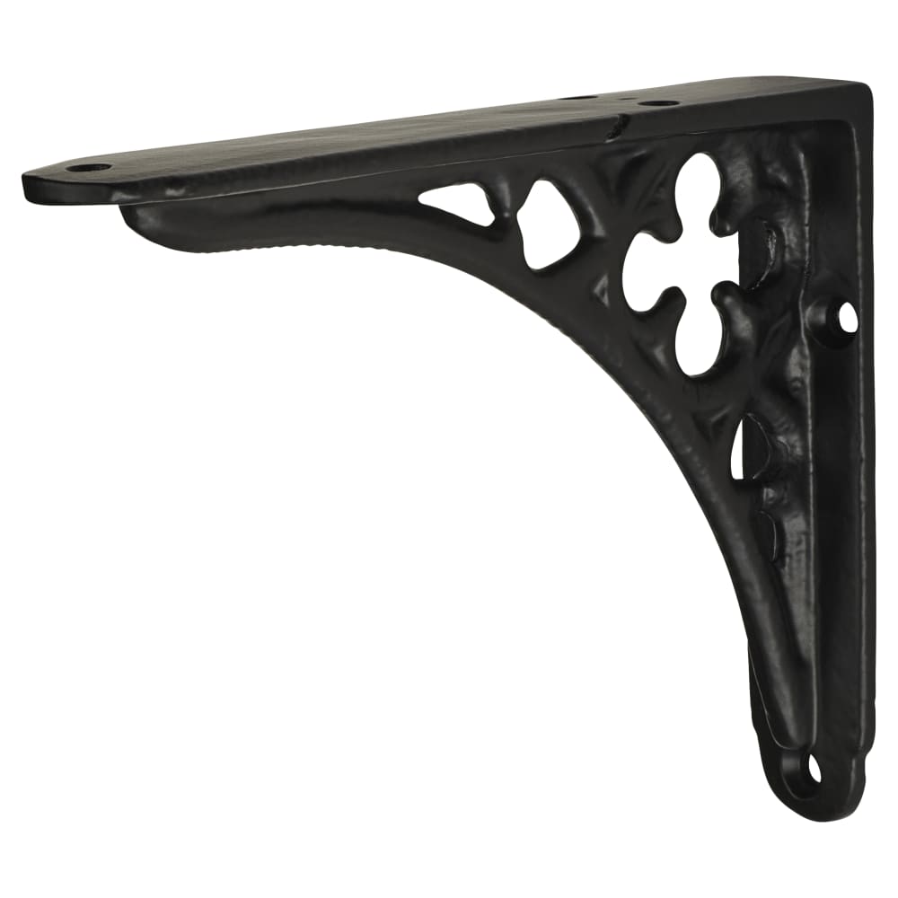 Olde Forge Clover Shelf Bracket - 125 x 100mm - Black ...