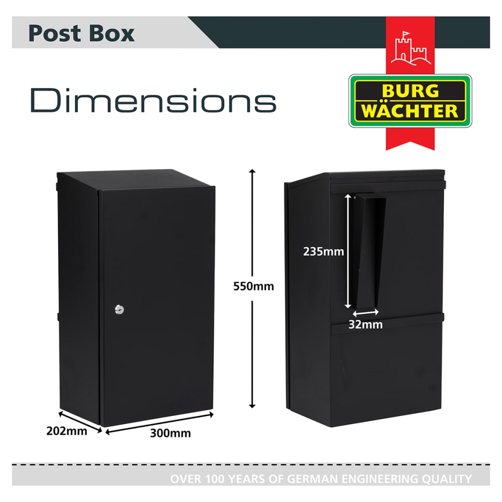 Railings and Gate Box – 300 x 550 x 202mm – Black | IronmongeryDirect ...