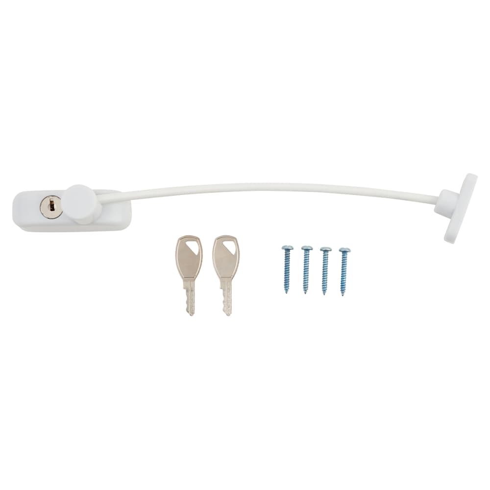 Cable Window Restrictor - White | IronmongeryDirect | Same Day Despatch