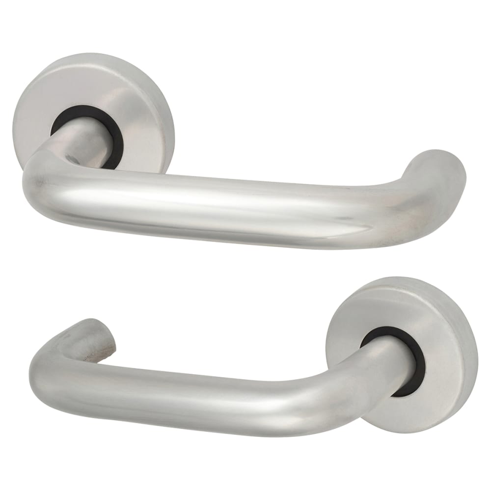Light Duty Lever Door Handle on Rose Fire Door Kit - Euro Sashlock ...