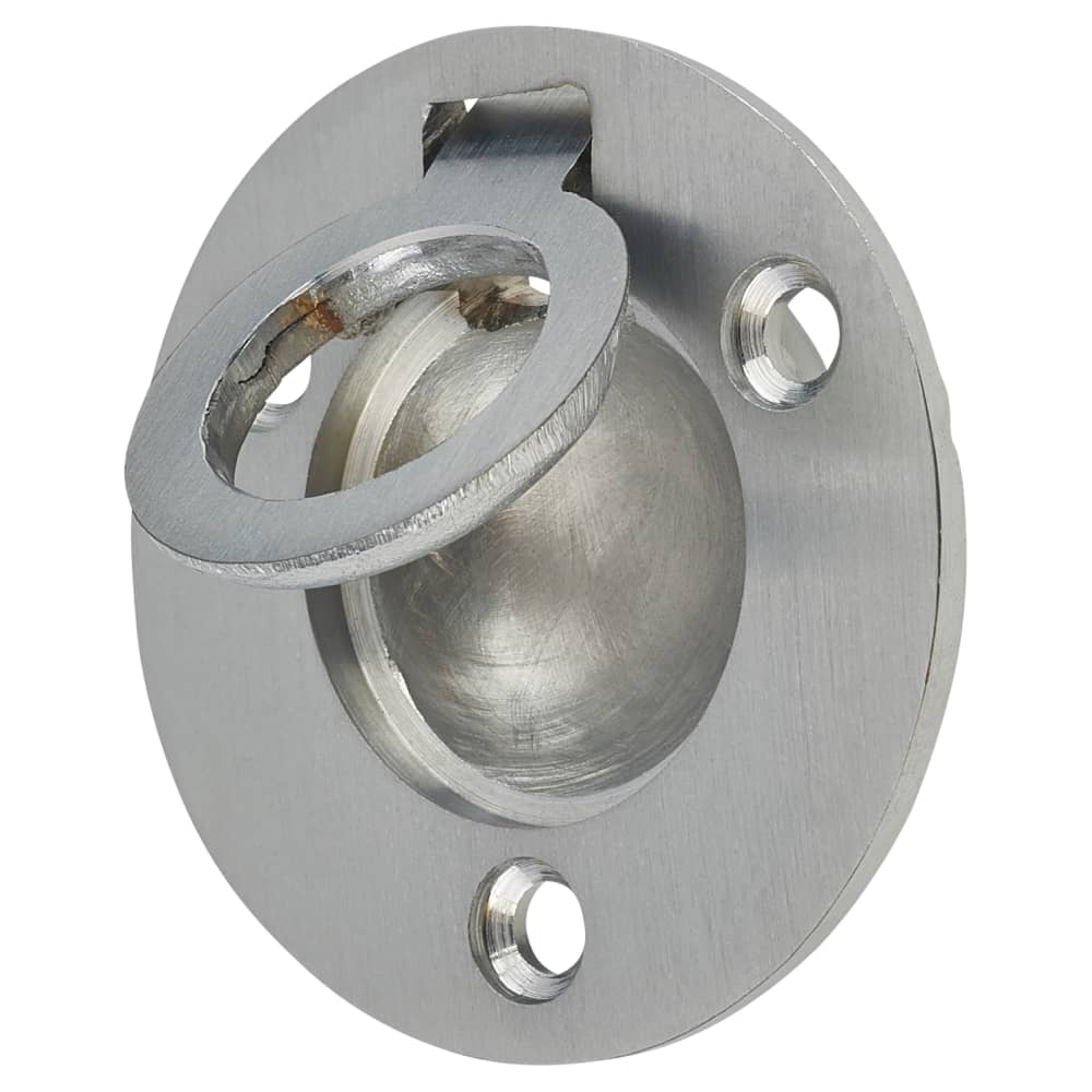 Altro Round Flush Ring Pull - 38mm - Satin Chrome | IronmongeryDirect ...