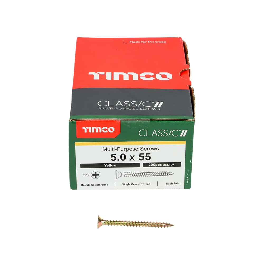 TIMCO Classic Woodscrew - 5.0 x 55mm - Pack of 200 | IronmongeryDirect ...