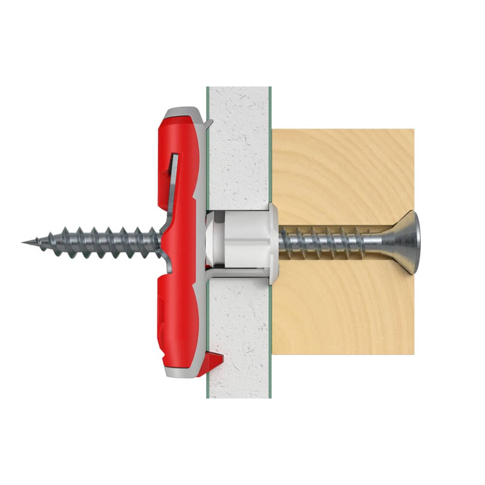 Fischer 10 DuoTec Toggle Cavity Fixing - 10mm - Red & Grey - Pack of 20 ...