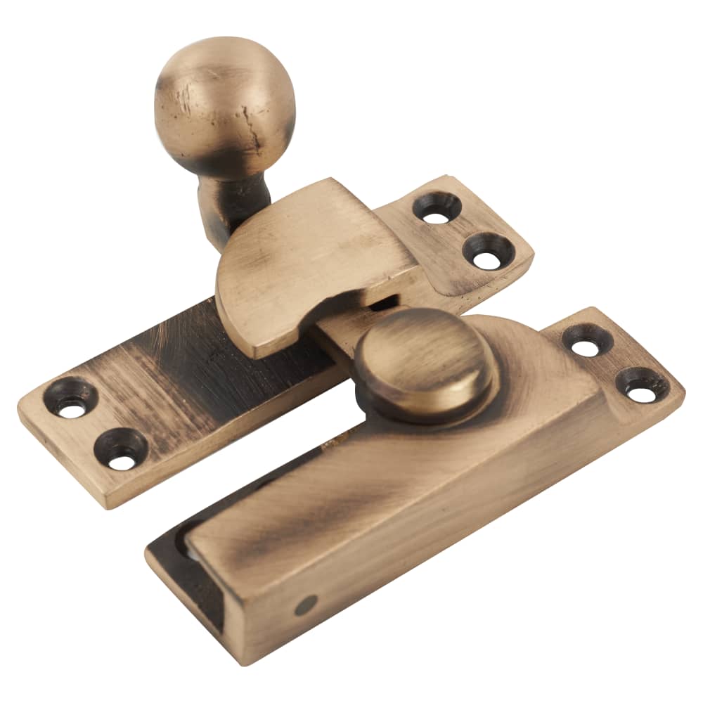 Hampstead Quadrant Arm Sash Fastener - 69mm - Antique Brass ...