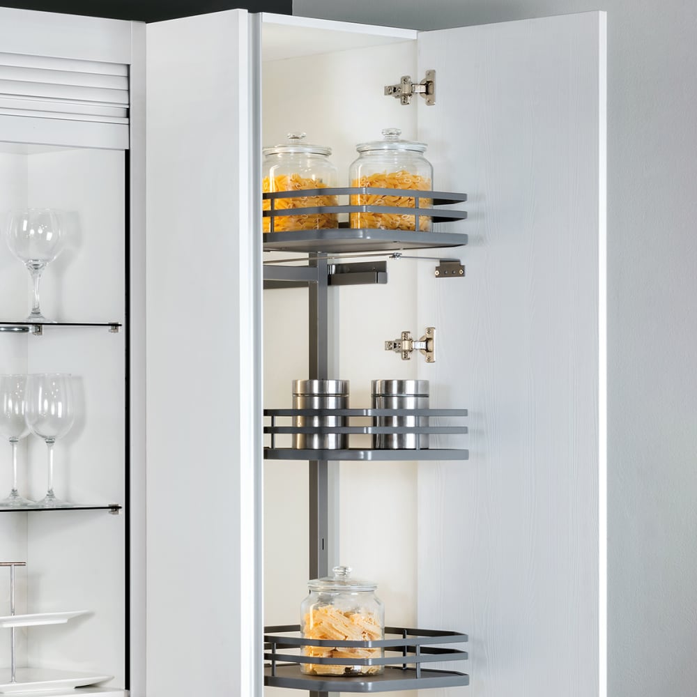 Emuca Titane Column 5 Tier Ladder Pull Out Organiser - Cabinet Width ...