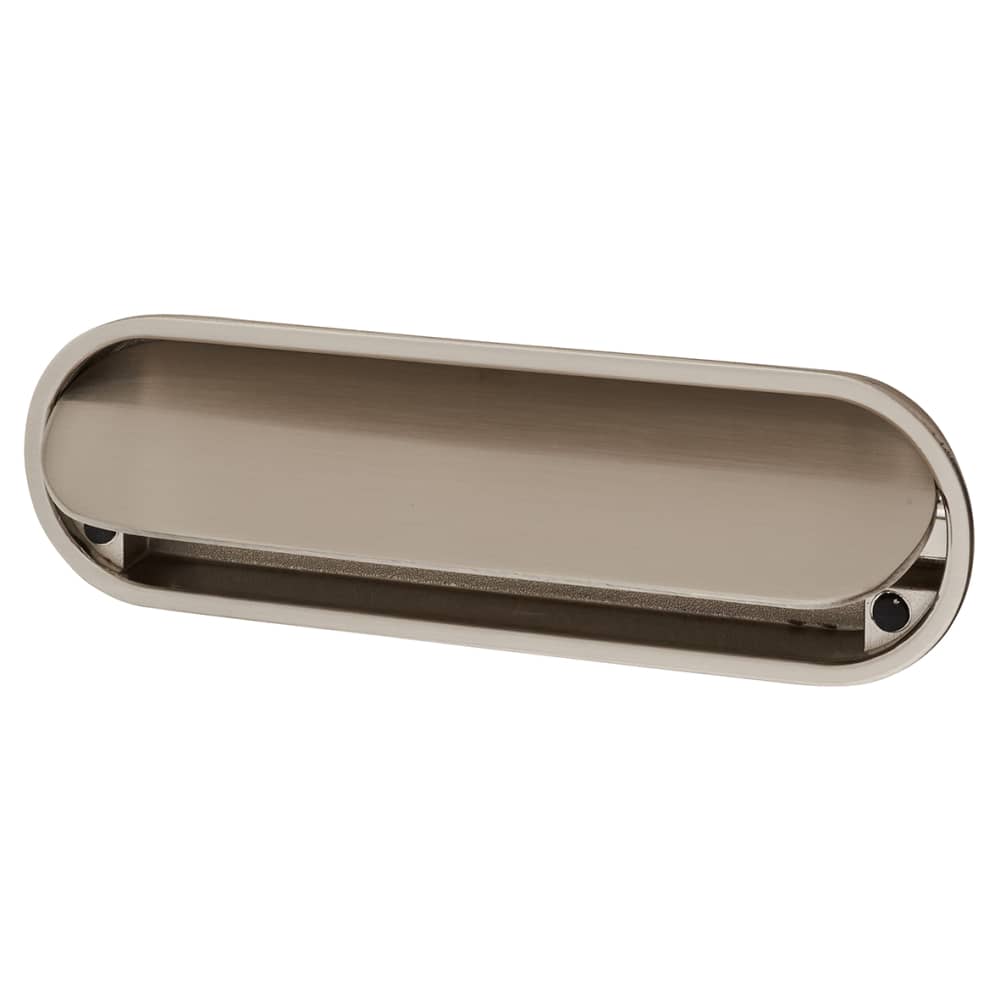 Altro Eccles Oval Flush Cabinet Pull Handle - 150 x 47mm - Satin Nickel ...