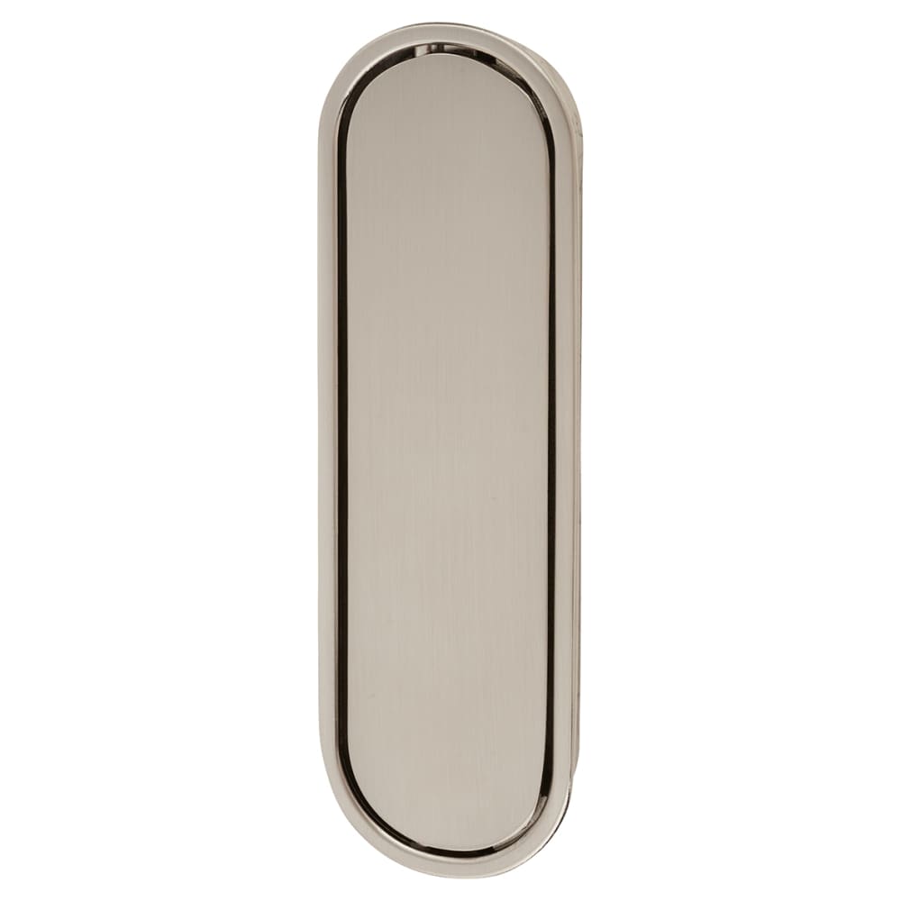Altro Eccles Oval Flush Cabinet Pull Handle - 150 x 47mm - Satin Nickel ...