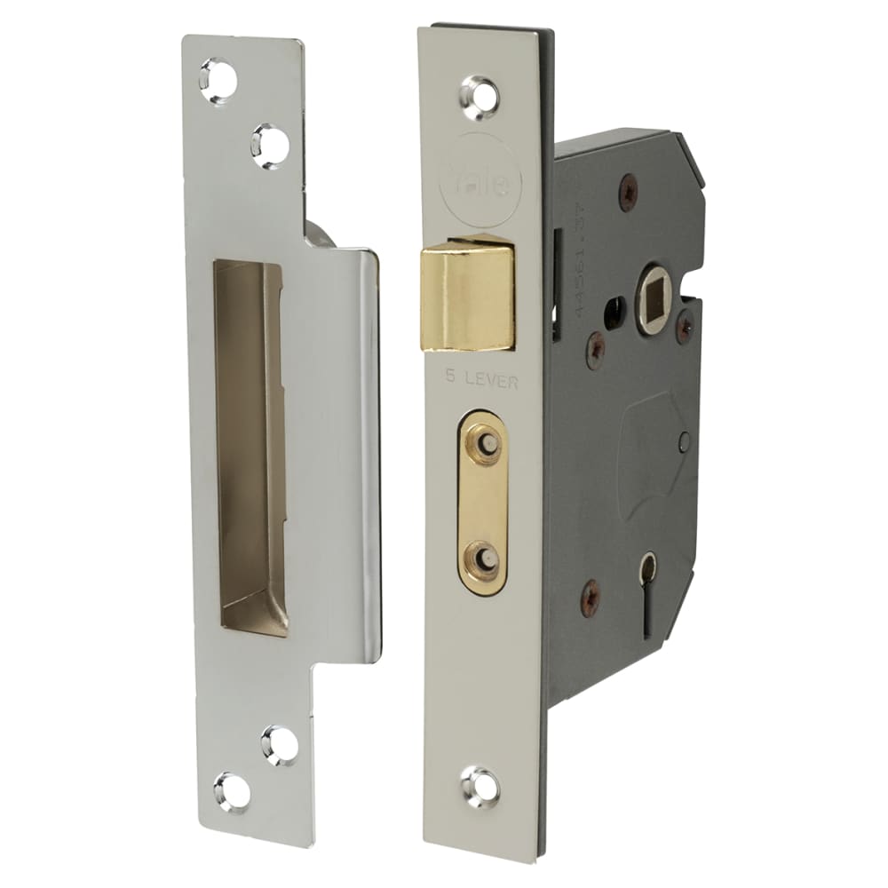 Yale M550 5 Lever Sashlock - 76mm Case - 57mm Backset - Polished Chrome ...
