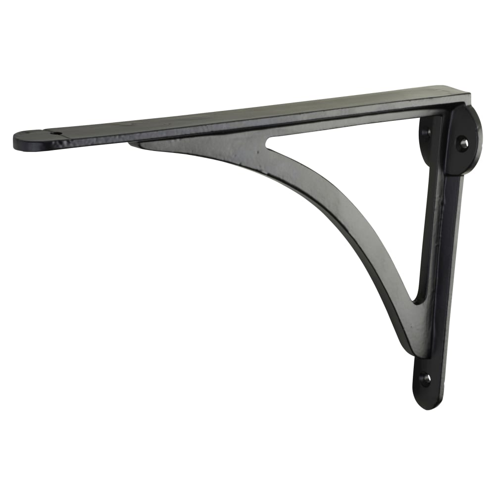 Olde Forge Curved Shelf Bracket - 249 x 174mm - Black ...
