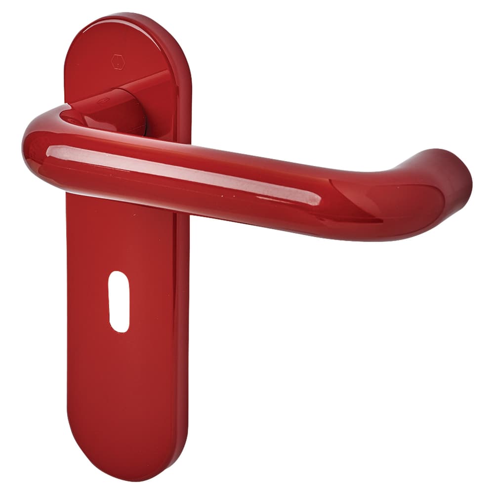 Hoppe Paris Coloured Nylon Steel Core Safety Lever Radius Plate - Lever ...